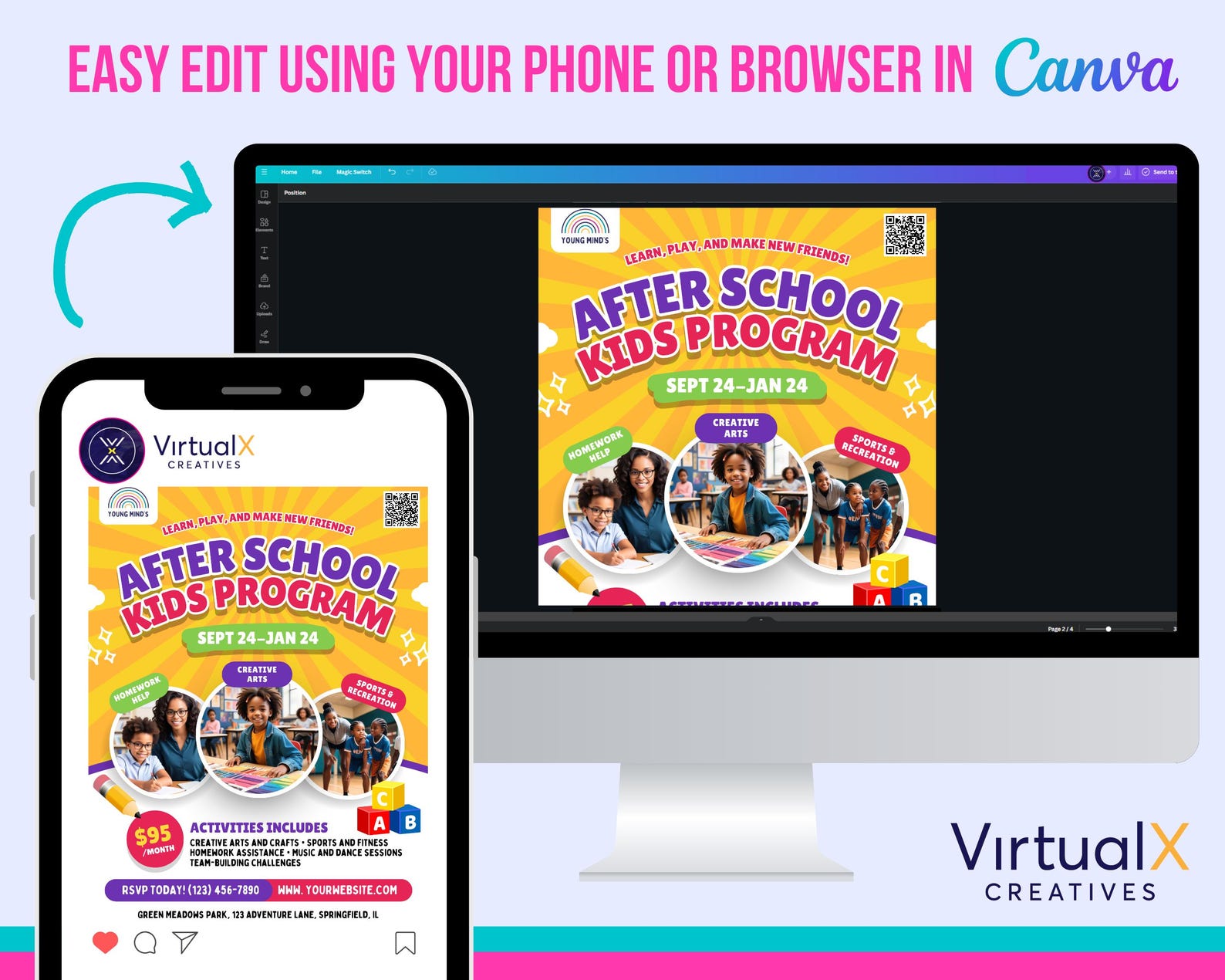 After School Program Flyer, After School Program Registration, Kids ...