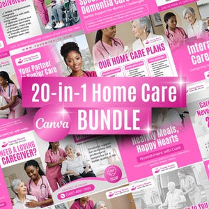 20-in 1 Flyer Bundle, Home Care Service Flyer, Home Care Assistance ...