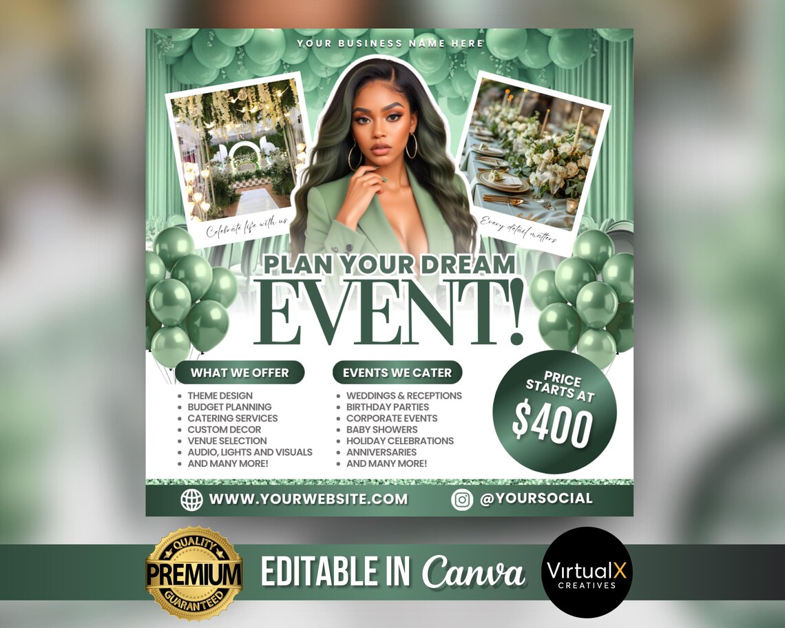 Event Planner Flyer, Wedding Planner Flyer, Event Planning Business ...