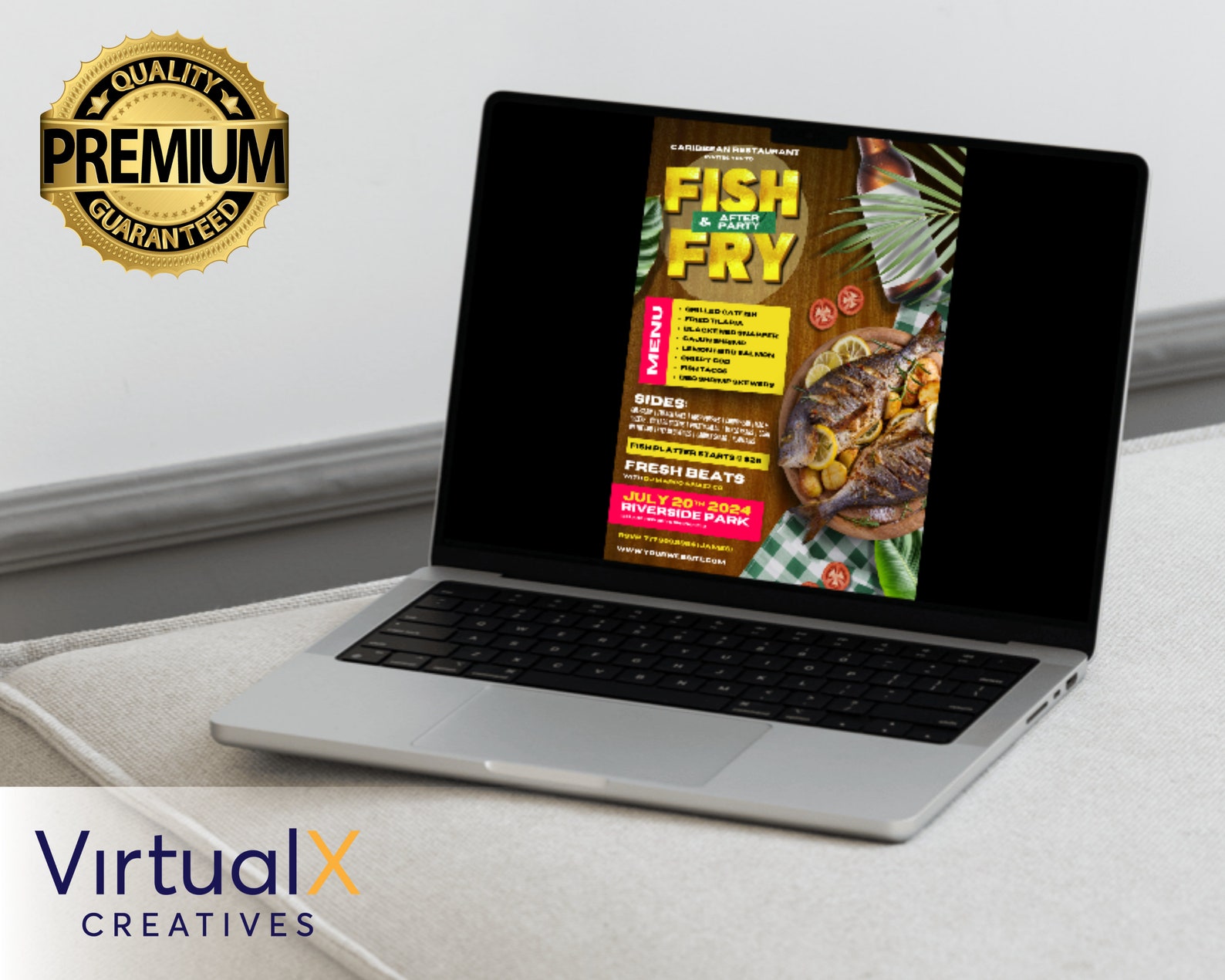 Fish and Fry Flyer, Canva Printable, DIY Template Design, Community ...