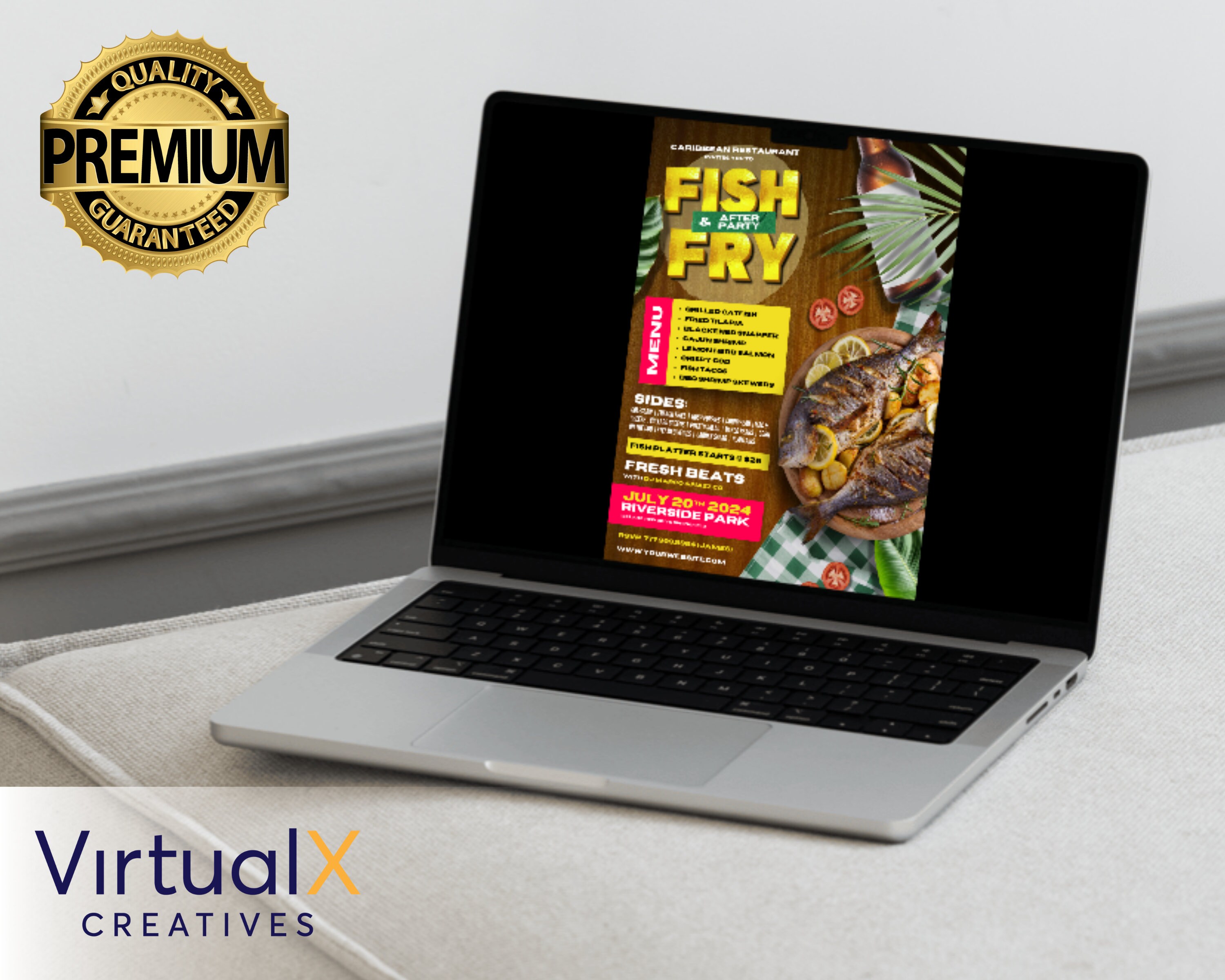 Fish and Fry Flyer, Canva Printable, DIY Template Design, Community ...