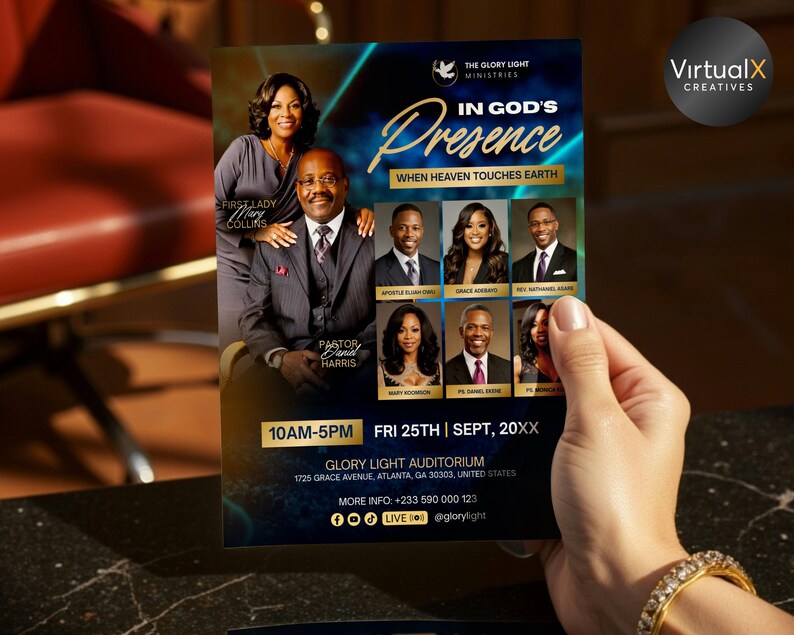 Christian Church Service Flyer, Guest Speaker, Pastor and Wife, Sunday ...