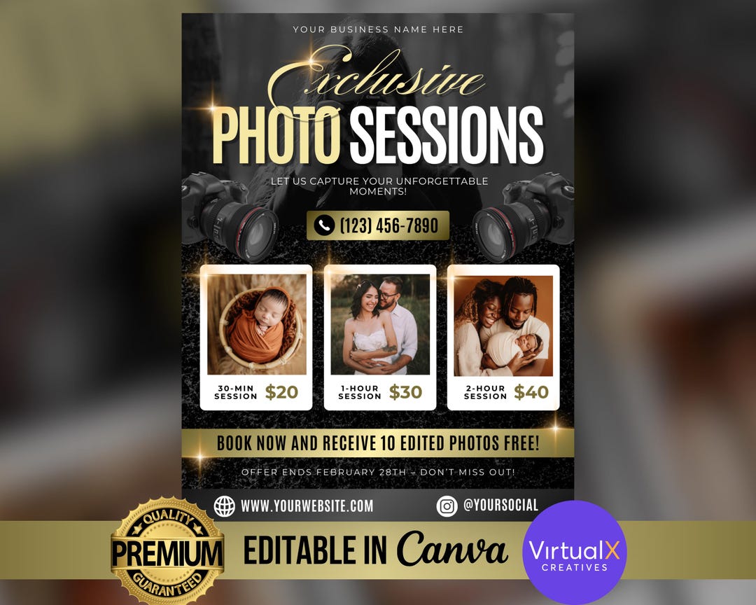 Photographer Flyers, Photoshoot Mini Session, Photography Bookings ...