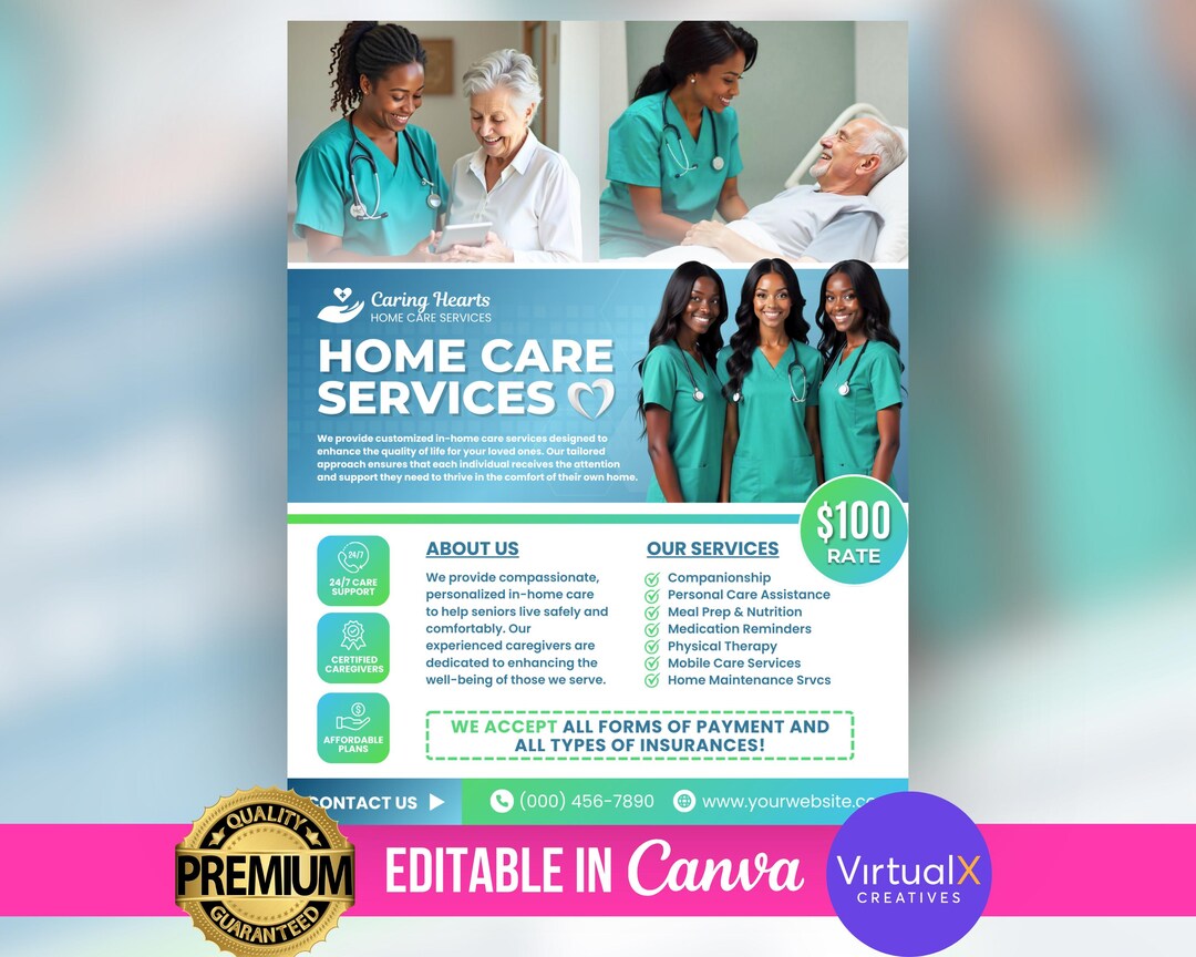 Home Care Service Flyer, Home Care Assistance Flyer, Business Flyer ...