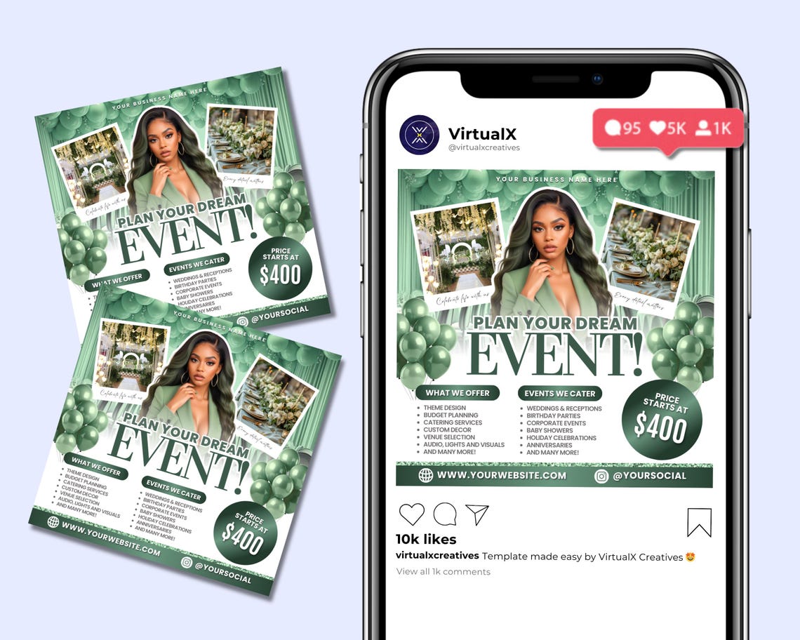 Event Planner Flyer, Wedding Planner Flyer, Event Planning Business ...