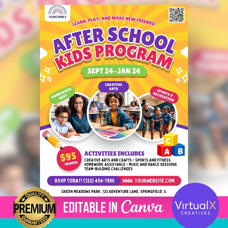Flyer After School Care - Etsy