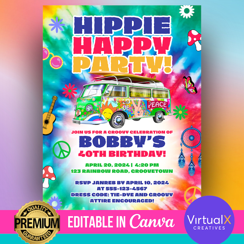 60s Party Invitation - Etsy