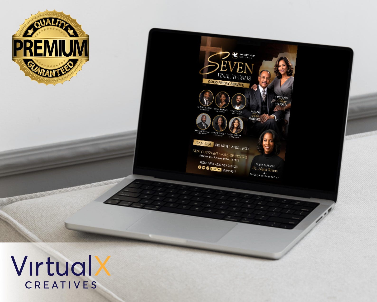 Good Friday Church Flyer Template | Seven Last Words Service Program ...