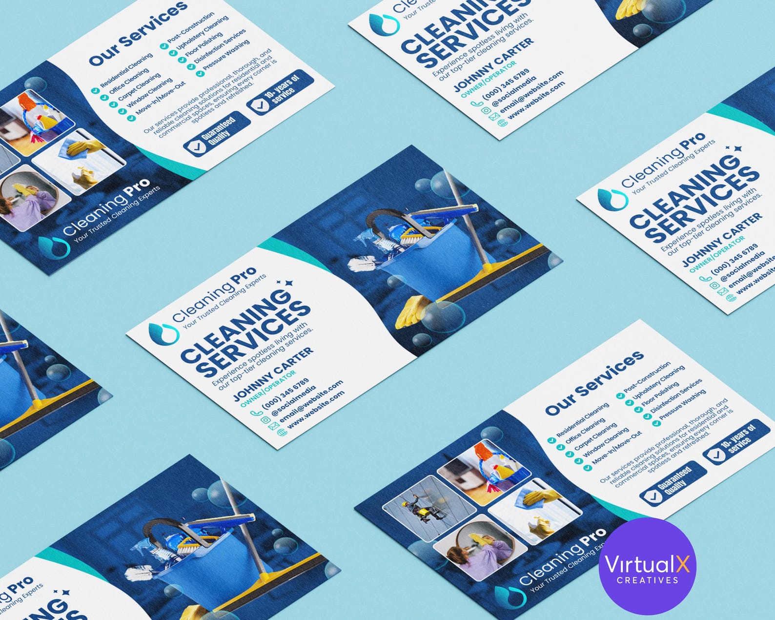 Cleaning Services Business Cards, Housekeeping Card, Cleaning Service ...