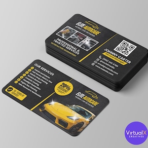 Mobile Car Detailing Business Cards, Auto Detailing Card, Car Wash ...