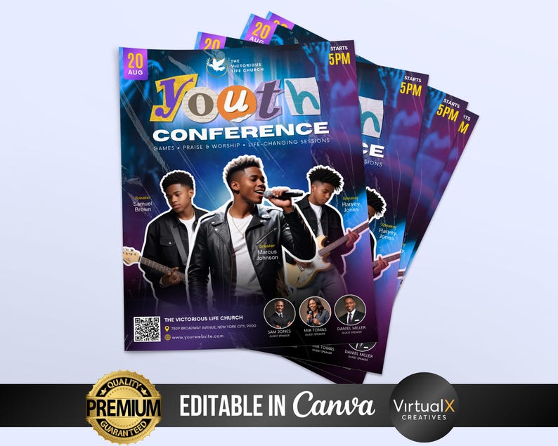 Youth Conference Flyer, Sunday Worship Service, Teen Youth Group Event ...