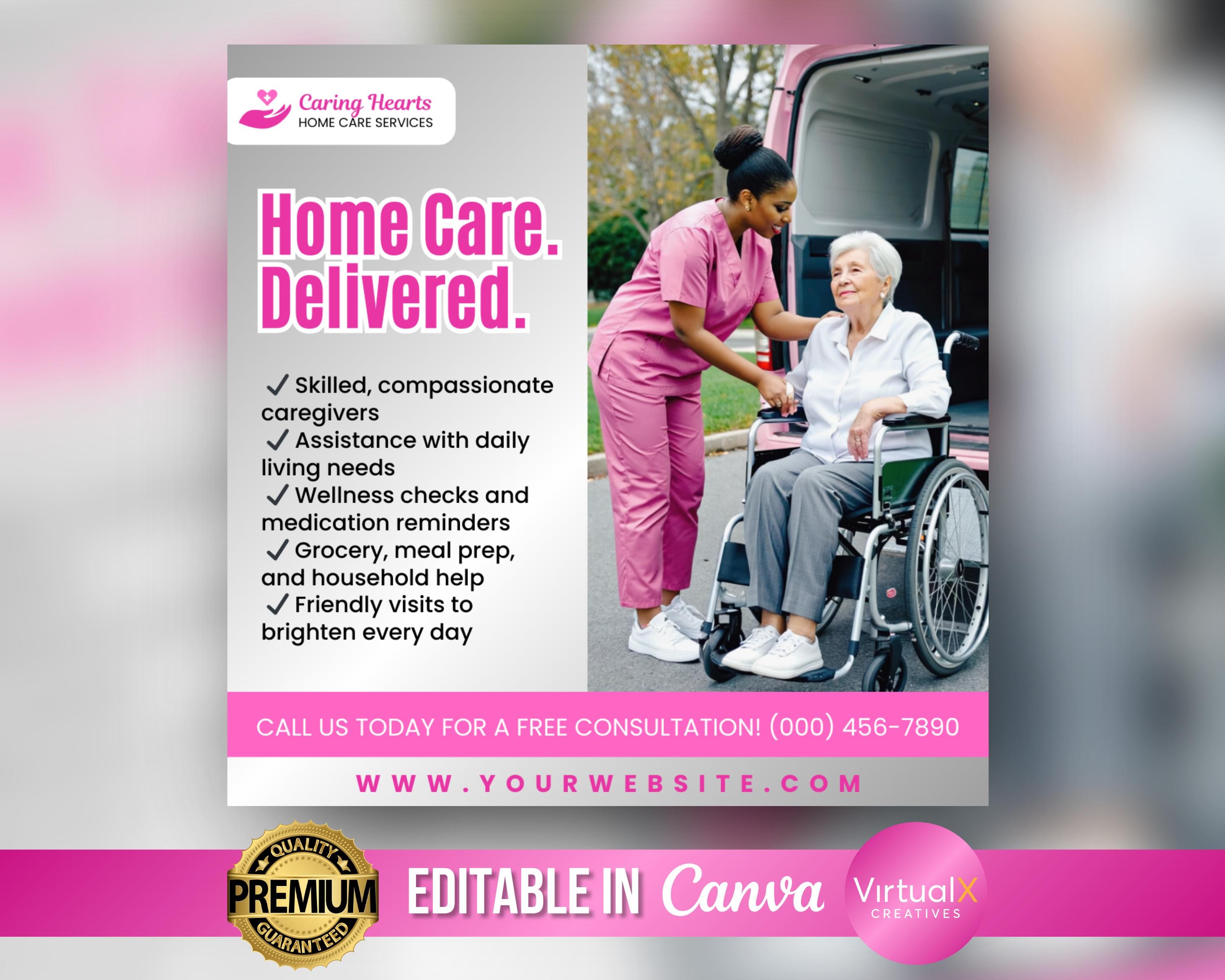 20-in 1 Flyer Bundle, Home Care Service Flyer, Home Care Assistance ...