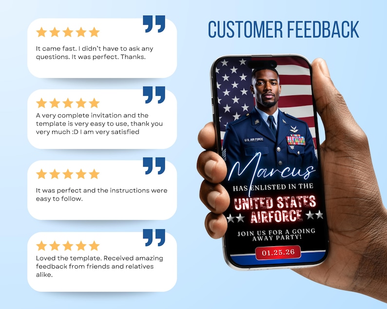 Deployment Send off Going Away Party Invitation, Army Navy Basic ...