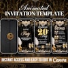 Great Gatsby Ticket Template Editable Party Invitation Roaring 20s ...