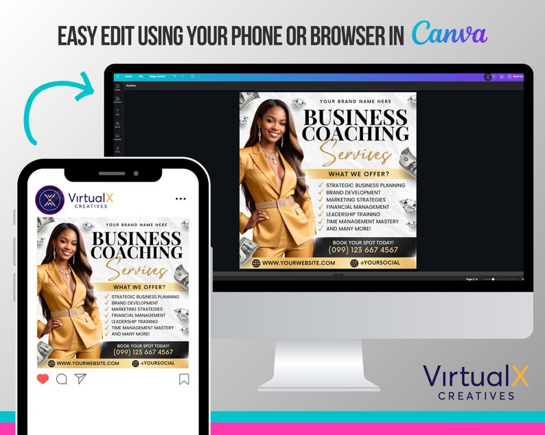 Business Coach Flyer, Consultation Flyer, Entrepreneur Flyer, Workshop ...