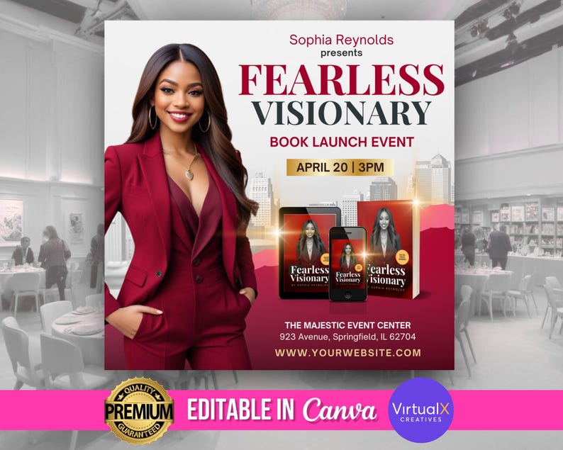 Book Launch Event, Author Book Launch Party, Business Event Flyer ...
