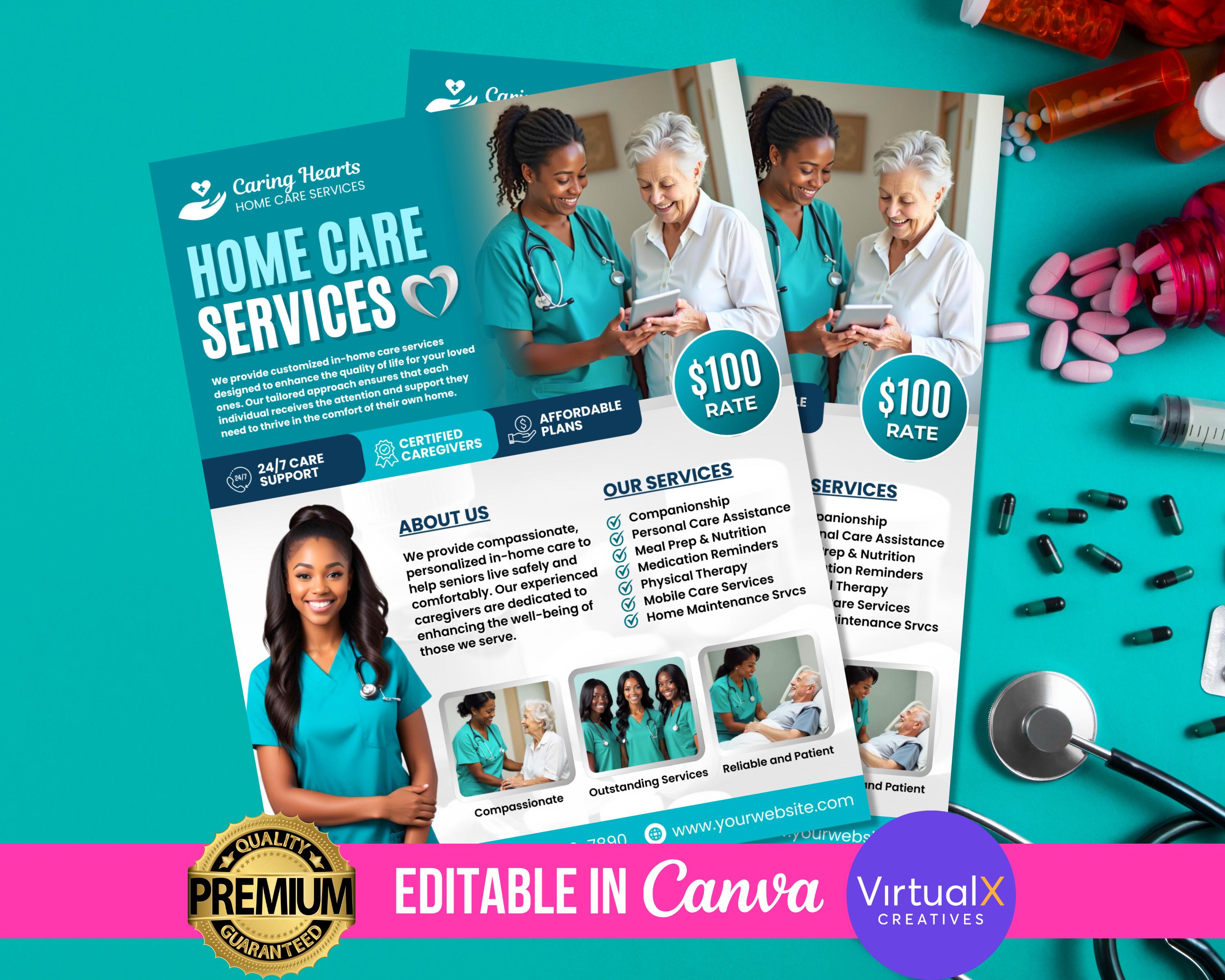 Home Care Service Flyer, Home Care Assistance Flyer, Business Flyer ...