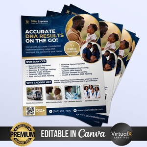 Mobile Lab Testing Flyer, Medical DNA Testing, DNA Lab Service ...