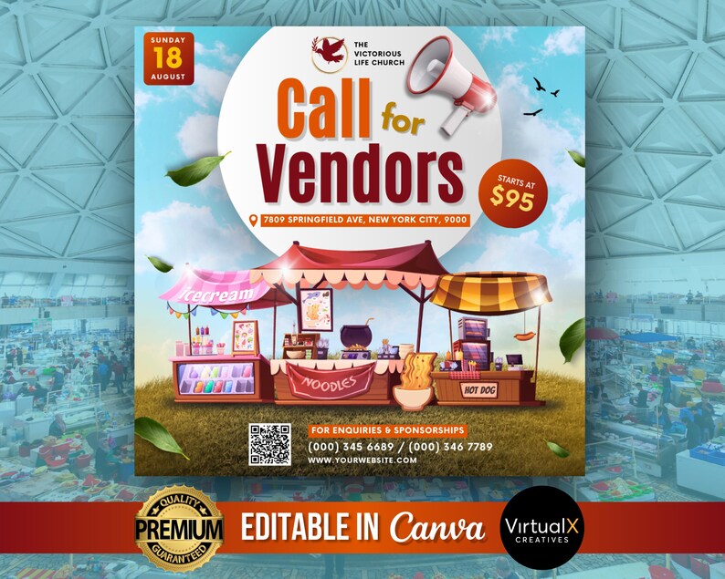 Call for Vendors Flyer, Pop up Shop Flyer, Community Vendor Event ...