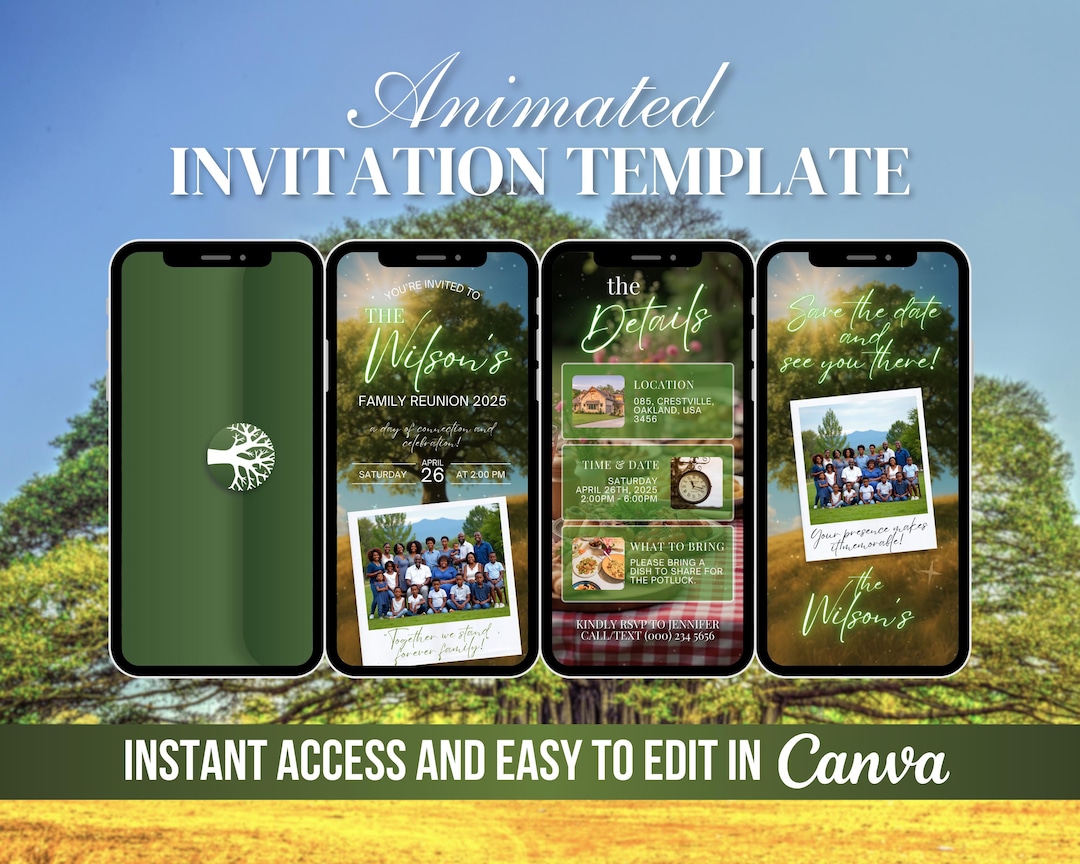 Family Reunion 2025 Invite, Family Brunch Party Celebration, Family ...