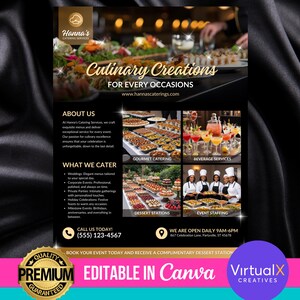 Catering Service Flyer, Catering Business Flyer Event, Editable Food ...