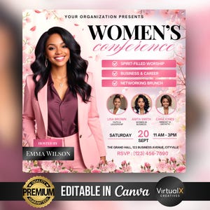 Women Network Flyer, Empowerment Event, Women's Meeting Conference ...