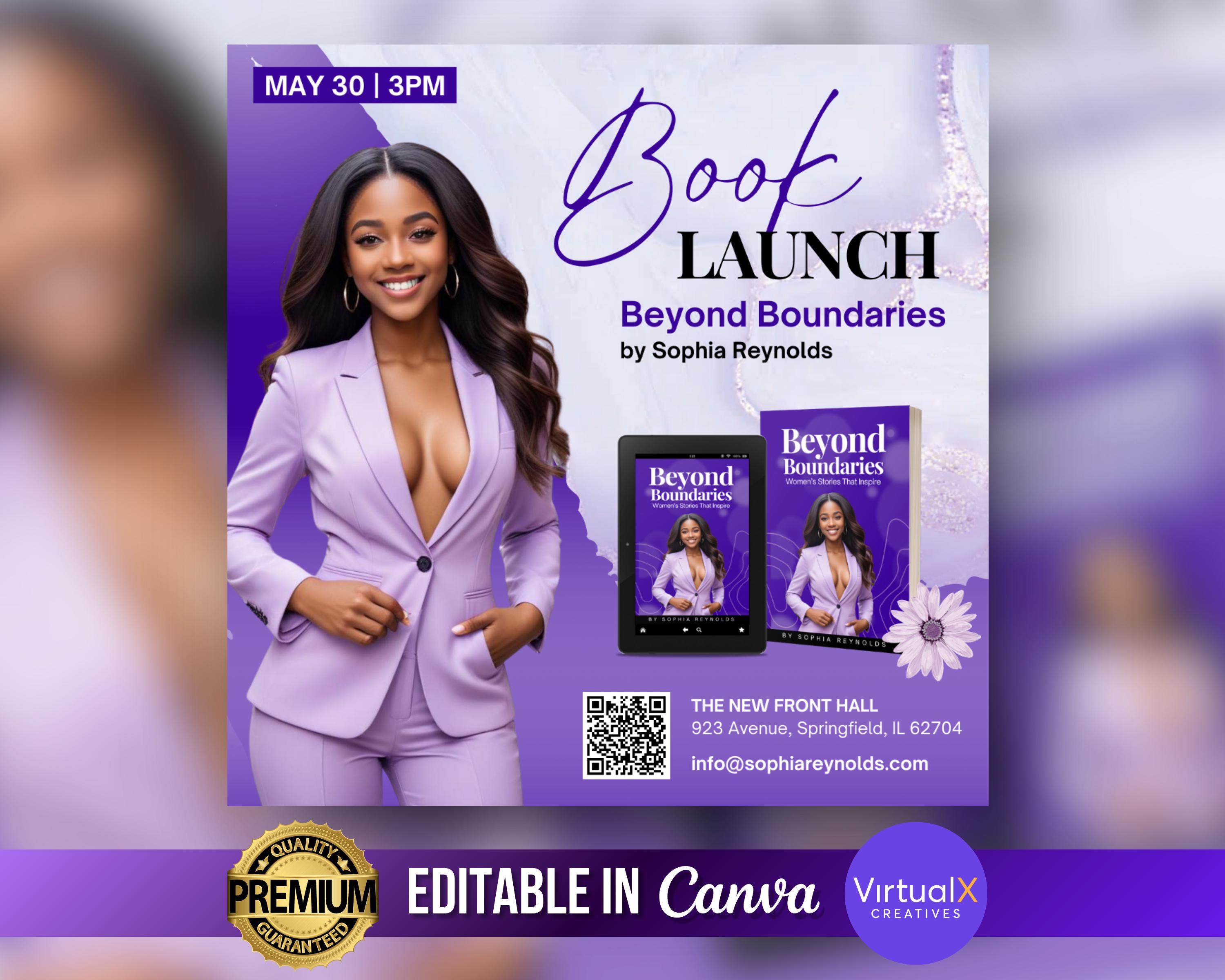 Book Launch Event, Author Book Launch Party, Business Event Flyer ...