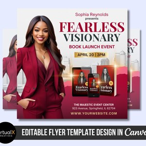 Book Launch Event, Author Book Launch Party, Business Event Flyer ...