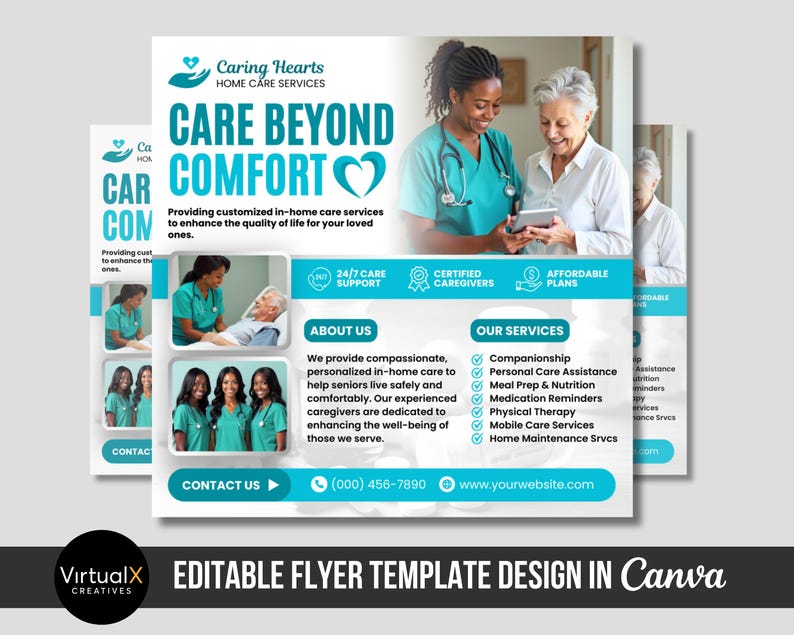 Home Care Service Flyer, Home Care Assistance Flyer, Business Flyer ...