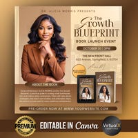 Book Flyer Book Launch Canva Template Book Release Promotion Flyer ...
