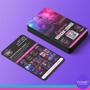 Hookah Business Cards, Editable Night Club Calling Card, Bar and Grill ...