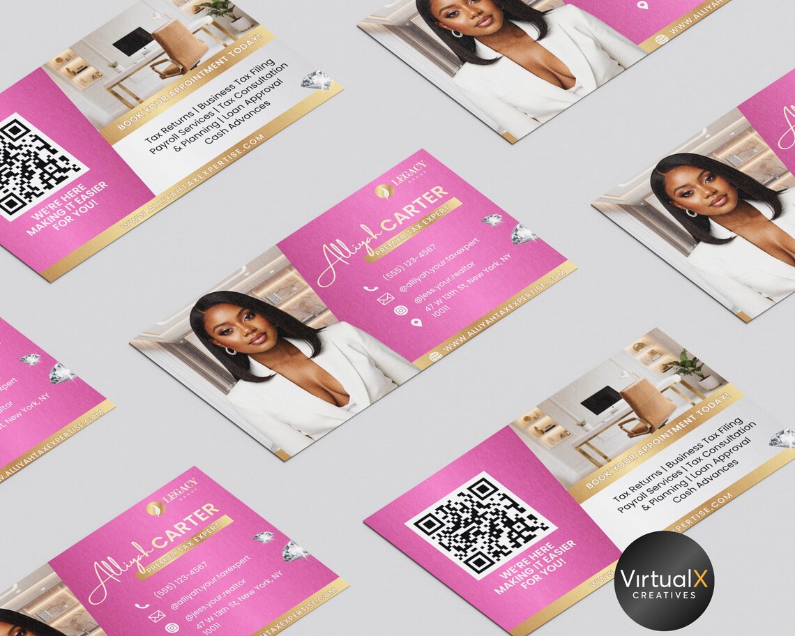 Tax Consultant Business Card, Accountant Calling Card, Textable Tax ...