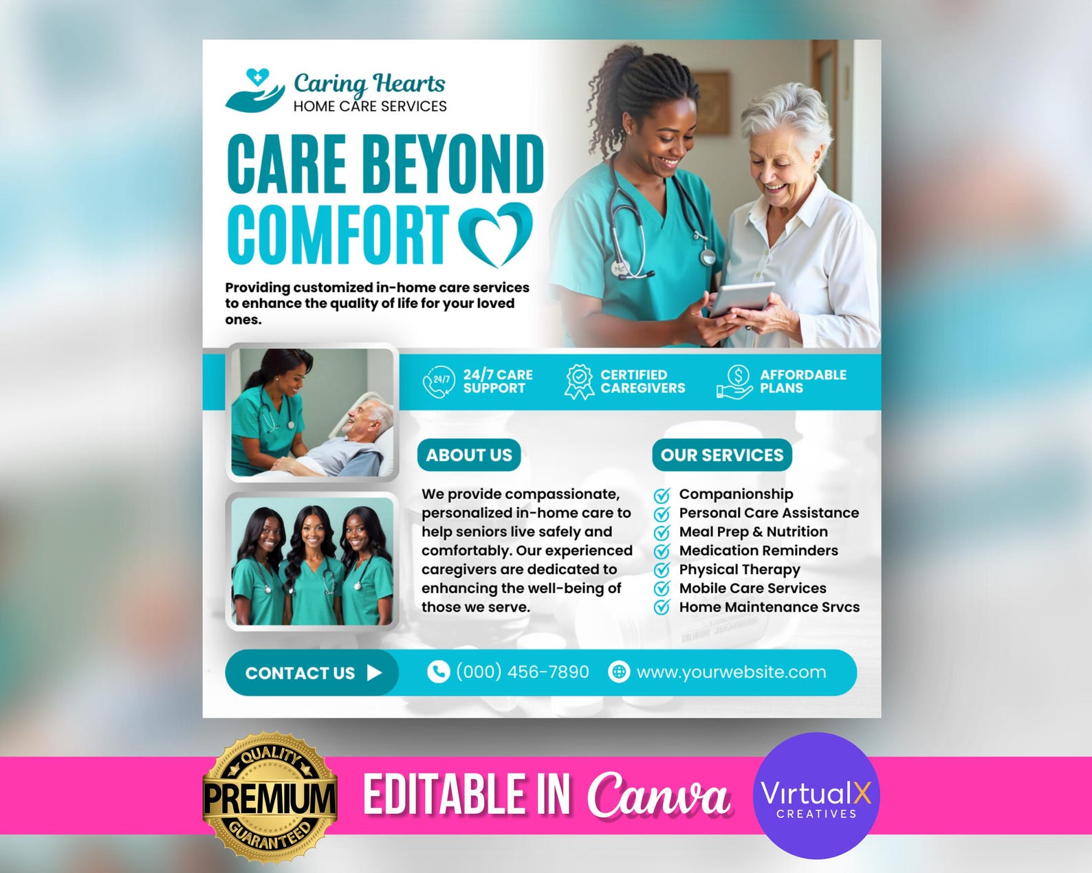 Home Care Service Flyer, Home Care Assistance Flyer, Business Flyer ...
