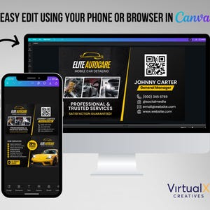 Mobile Car Detailing Business Cards, Auto Detailing Card, Car Wash ...