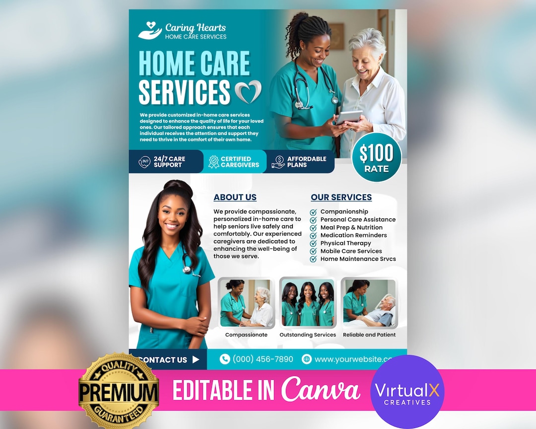 Home Care Service Flyer, Home Care Assistance Flyer, Business Flyer ...