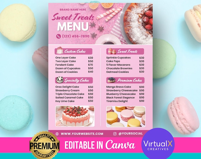 Bakery Instagram Business Card, QR Card, Cake Shop IG Calling Card ...