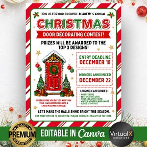 Door Decorating Contest Flyer - Etsy