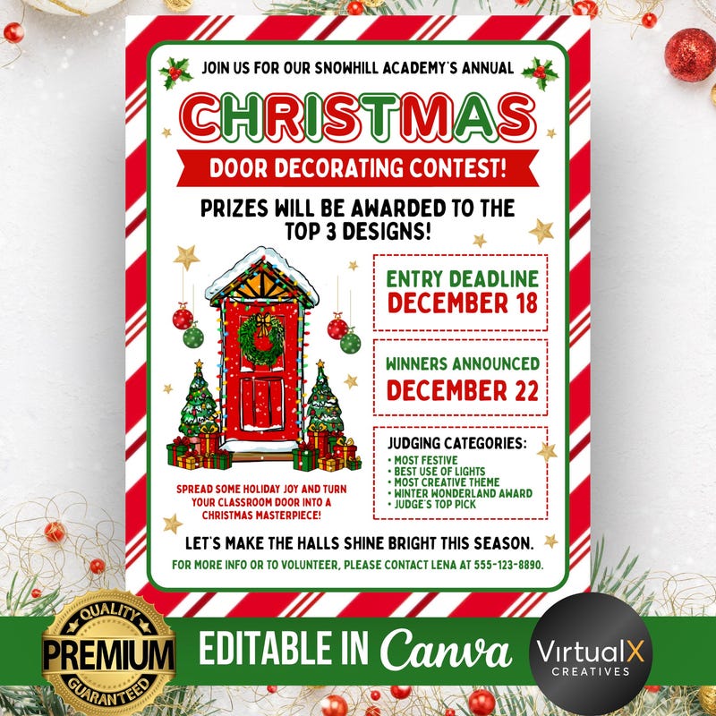 Door Decorating Contest Flyer - Etsy