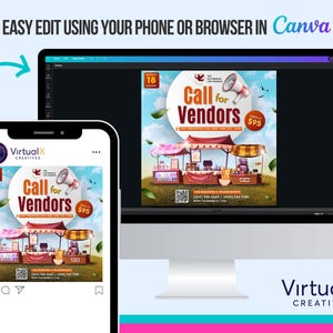 Call for Vendors Flyer, Pop up Shop Flyer, Community Vendor Event ...