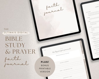 Digital Faith Journal, Prayer Journal, Bible Study Planner, Sermon ...