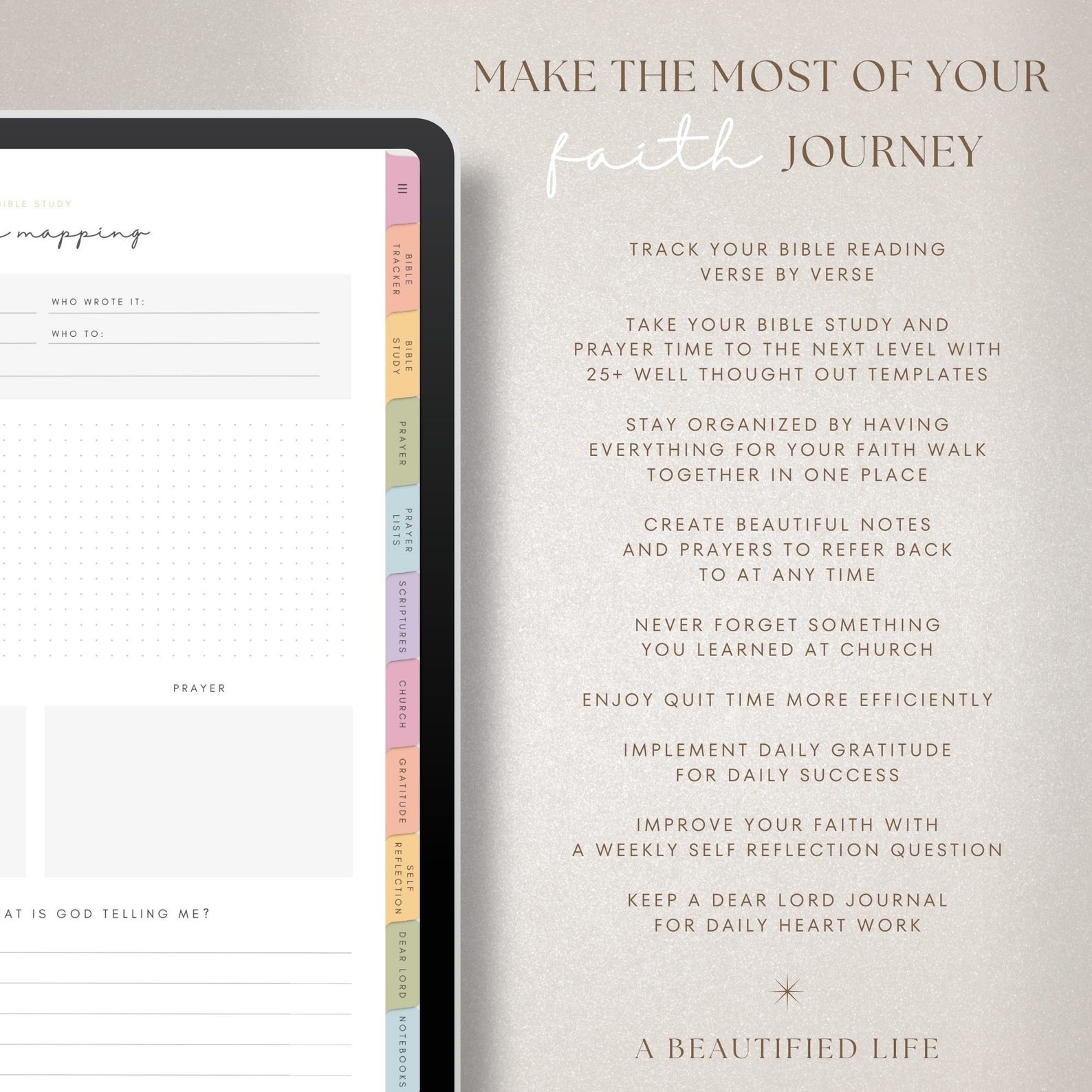 DIGITAL Faith Journal, Prayer Journal, Bible Study Planner, Sermon ...