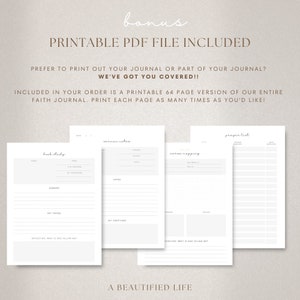 DIGITAL Faith Journal, Prayer Journal, Bible Study Planner, Sermon ...