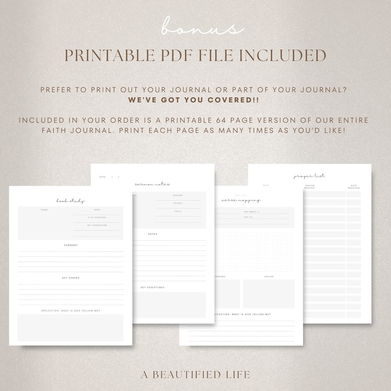 Digital Faith Journal Prayer Journal Bible Study Planner - Etsy