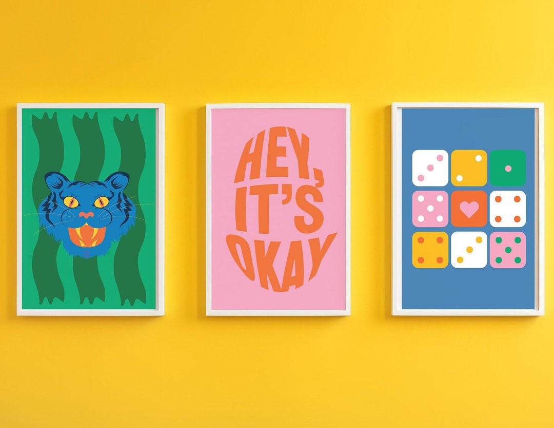 Colorful Digital Prints- Set of 3 - Etsy
