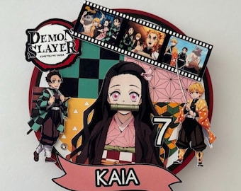 Anime Demon Cake Topper, Anime Slayer Cake Topper, Anime Birthday ...
