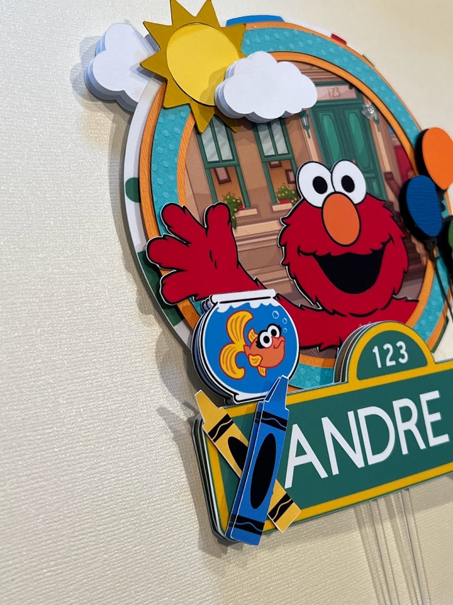 Sesame Street Cake Topper Elmo - Etsy