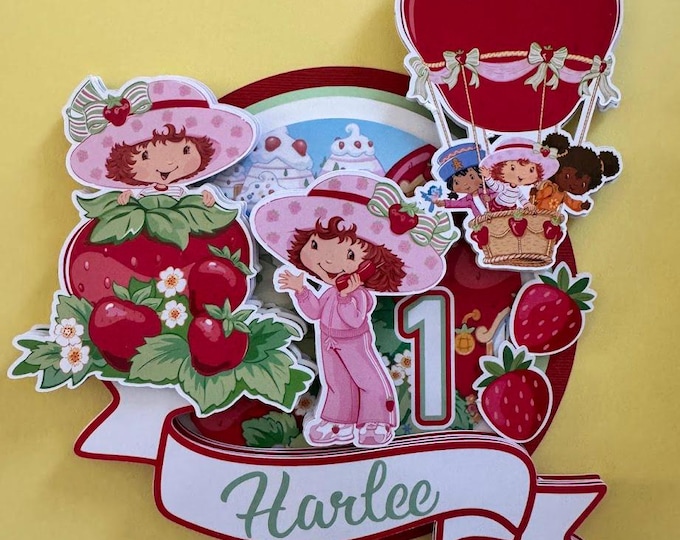 Strawberry Shortcake Cake Topper - Etsy
