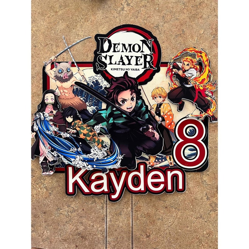 Demon Slayer Cake Topper - Etsy