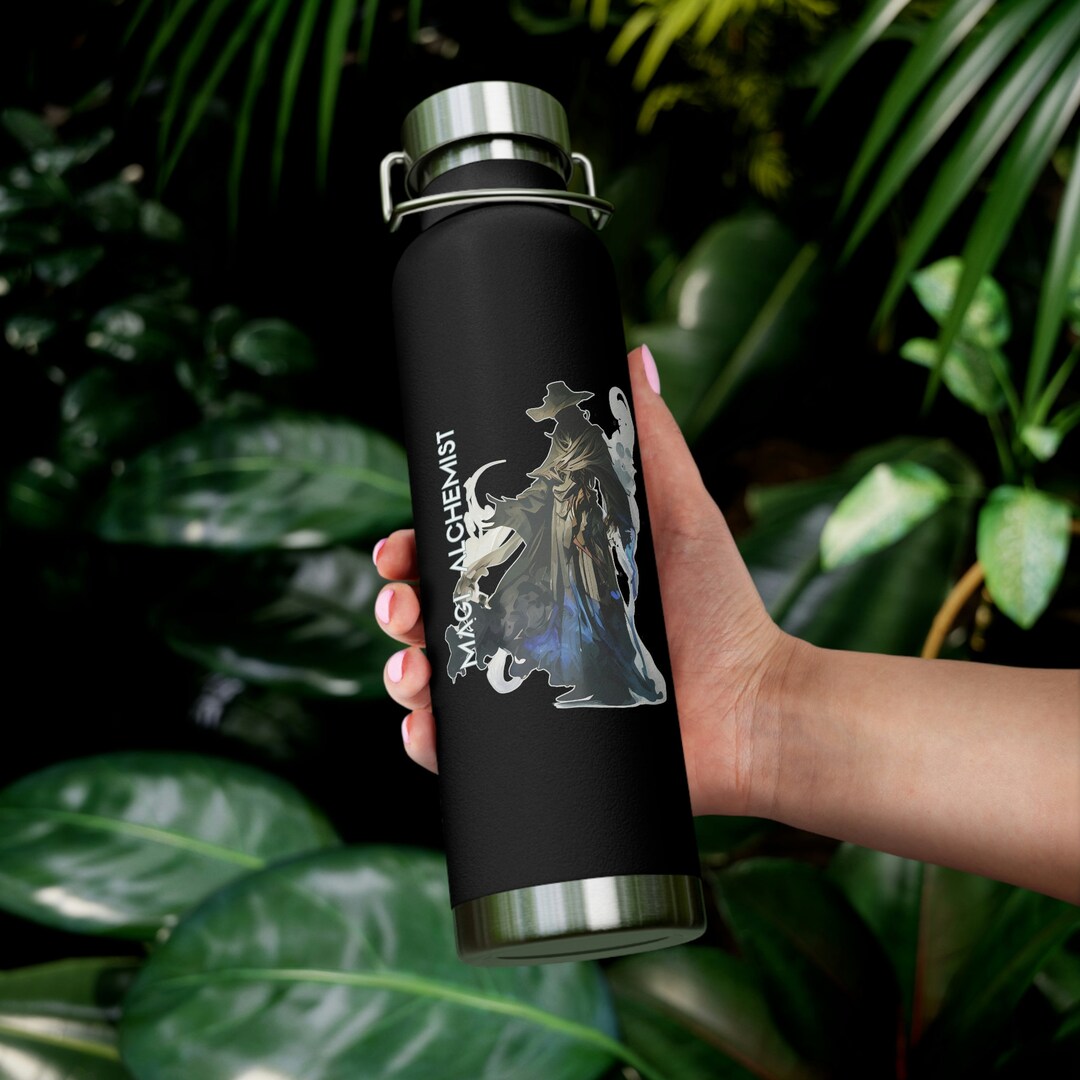 Magical Wizard Water Bottle Fantasy Mage Alchemist Magical Wizard ...