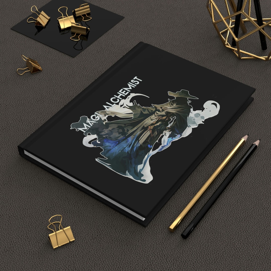 Magic Alchemist Journal Fantasy Mage Wizard Hard Cover Notebook Magick ...